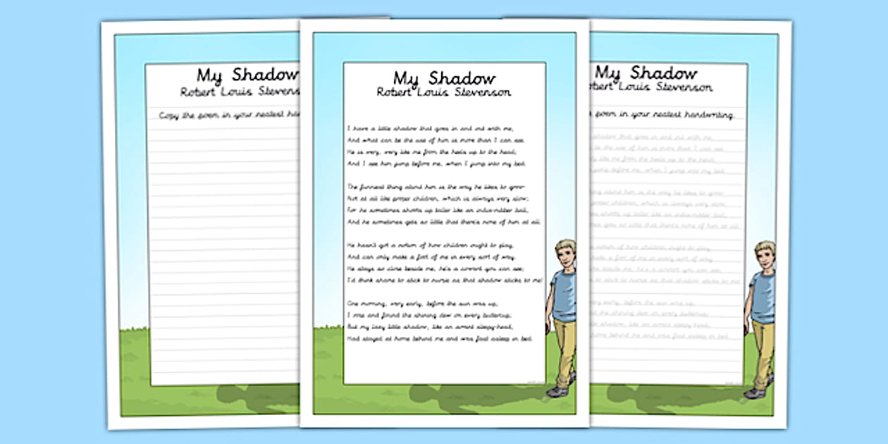 My Shadow KS2 Handwriting Practice (teacher made) - Twinkl