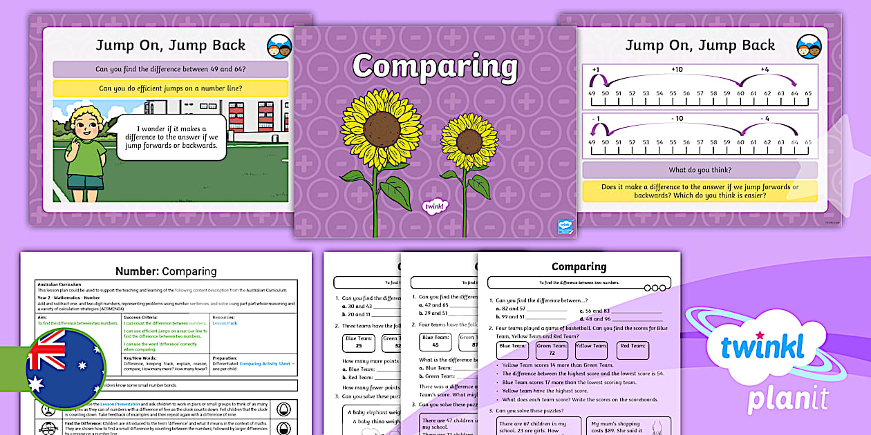 Year 2 Number: Difference Lesson 1 (teacher made) - Twinkl