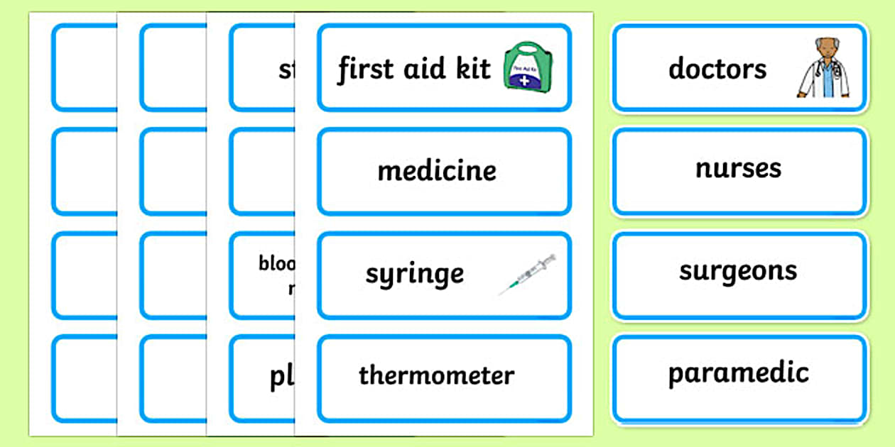 Toy Hospital Word Cards (teacher made) - Twinkl