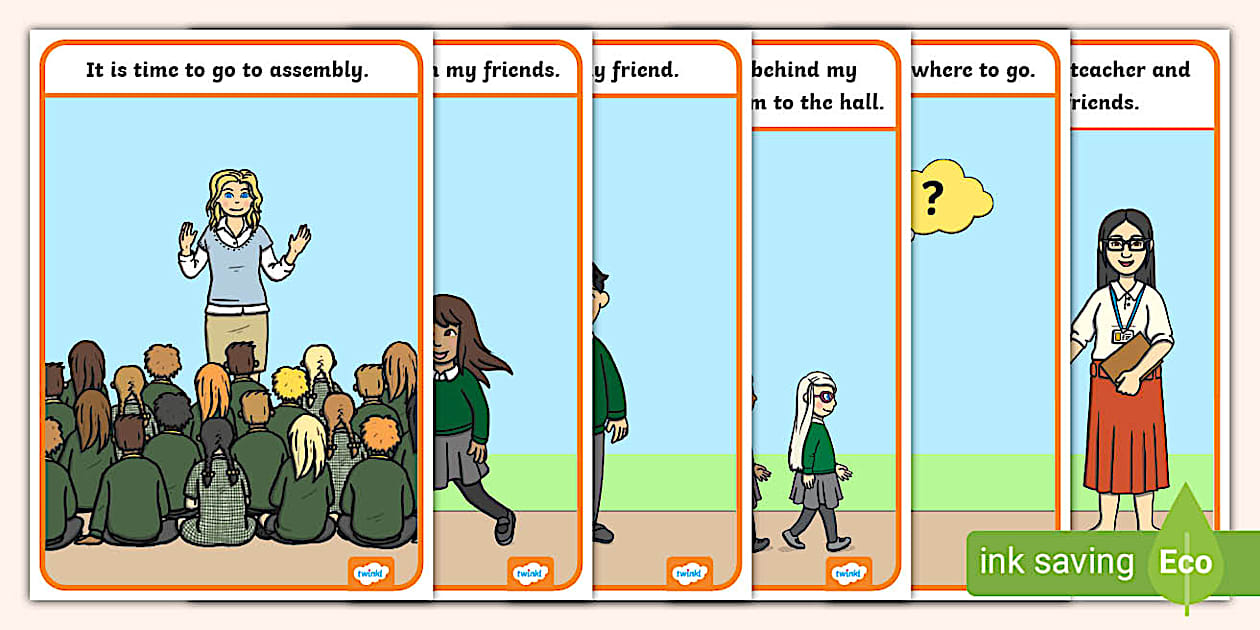 Lining Up Social Story Posters (teacher made) - Twinkl