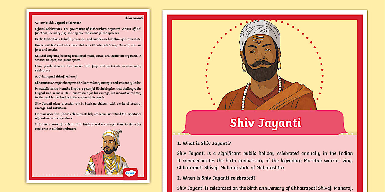 Shiv Jayanti Information Poster (teacher made) - Twinkl
