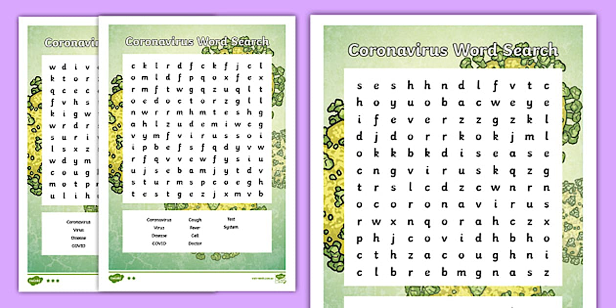 Crash Course Podcast Coronavirus Differentiated Word Search