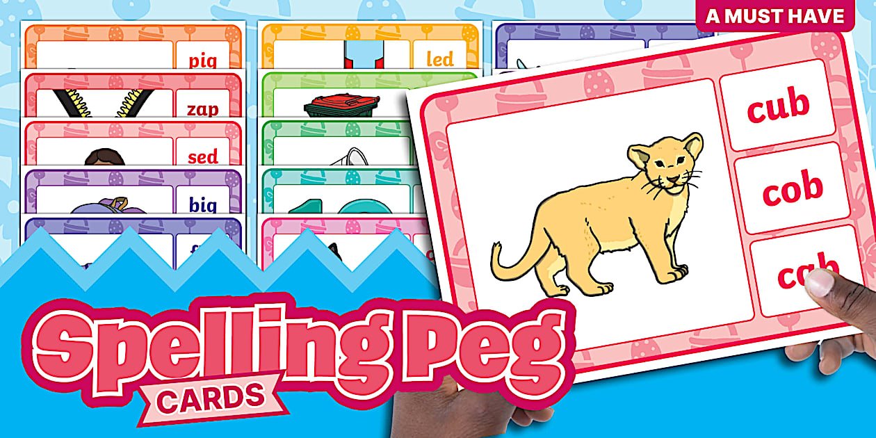 CVC Spelling Peg Cards
