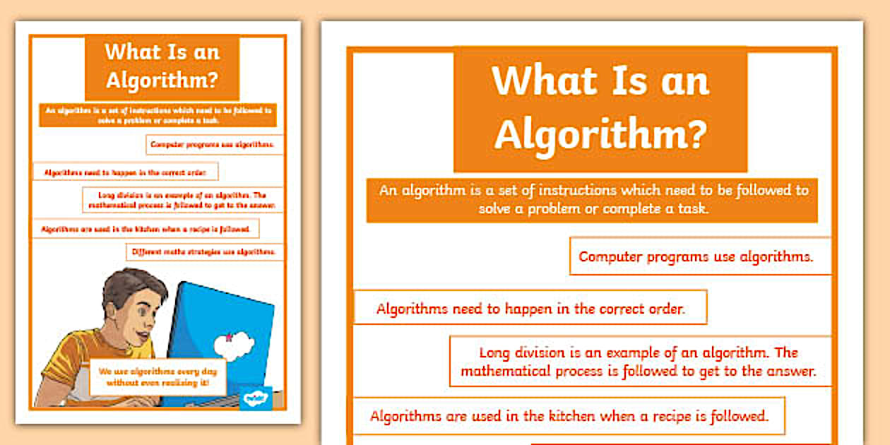 What Is an Algorithm? Poster (Teacher-Made) - Twinkl