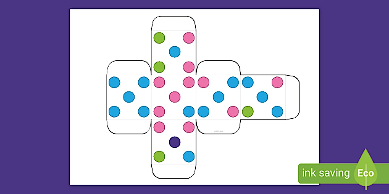 👉 Composition of Number 5 Dice Net - Twinkl