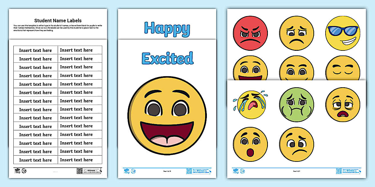 Emotions Chart Display Pack | Twinkl Inclusion - Twinkl
