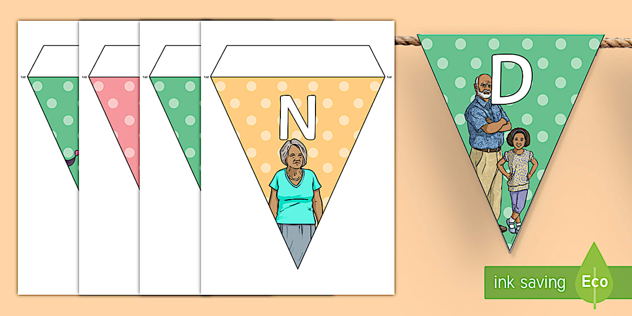 Editable Grandparents Day Display Bunting - Twinkl