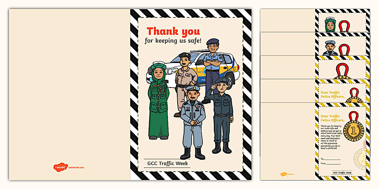 GCC Traffic Week: Appreciation Cards (teacher made) - Twinkl