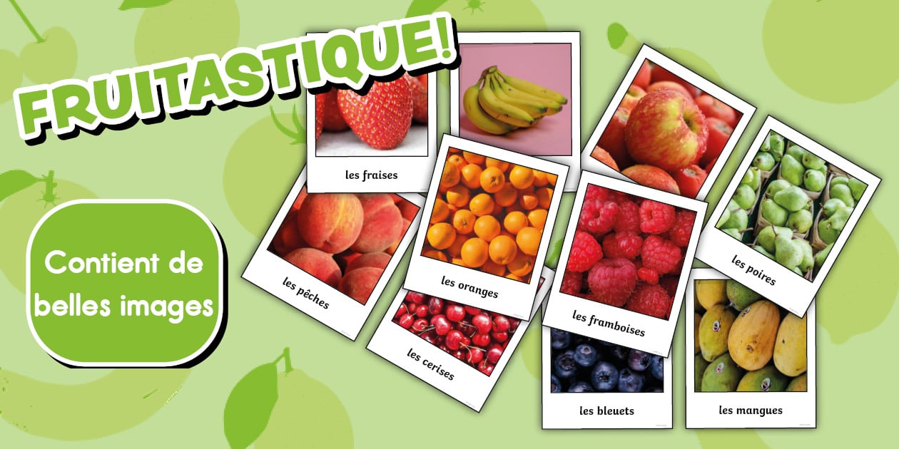 Polaroids : Les fruits - Twinkl Français