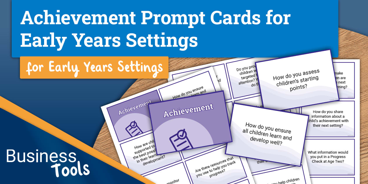 Achievement Prompt Cards for Early Years Settings