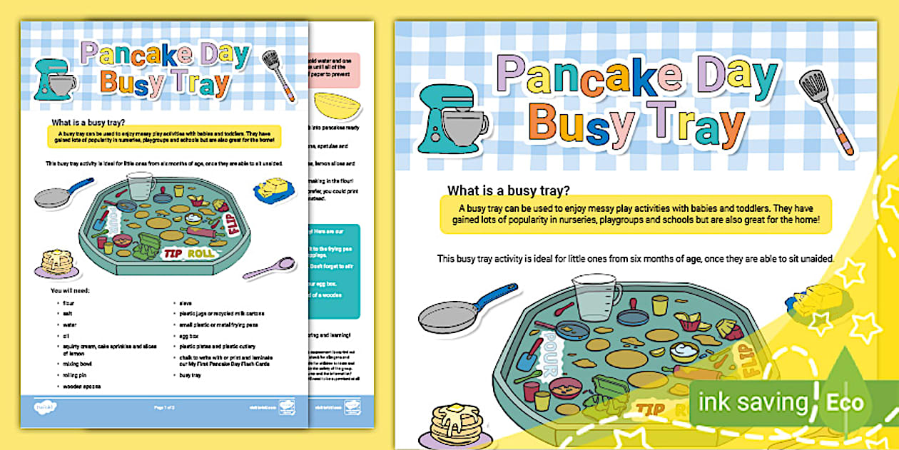 Pancake Day Busy Tray (teacher made) - Twinkl