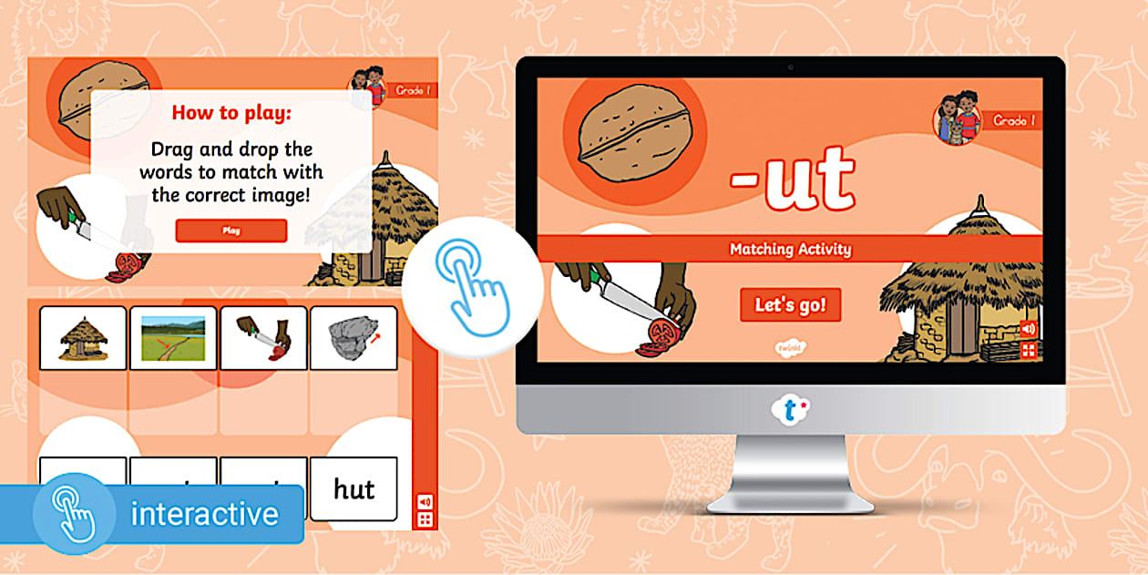 Grade 1 Phonics –ut Interactive Go! Game (teacher made)