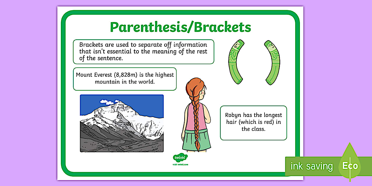 👉 Parenthesis Poster | KS2 Punctuation (teacher made)