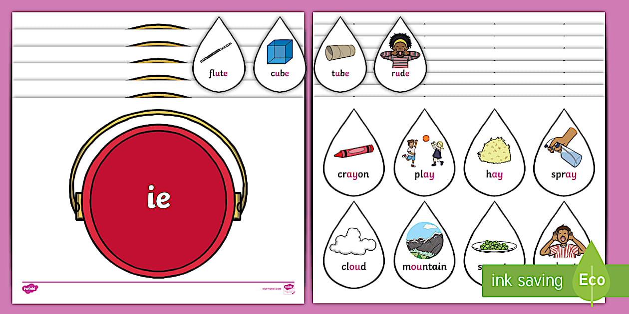 Phase 5 Raindrop Phonics Sorting Game - Twinkl