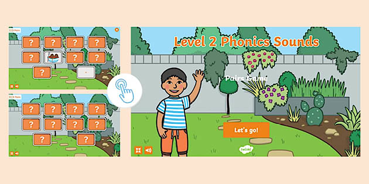 Level 2 Phonics Sounds Pairs Game