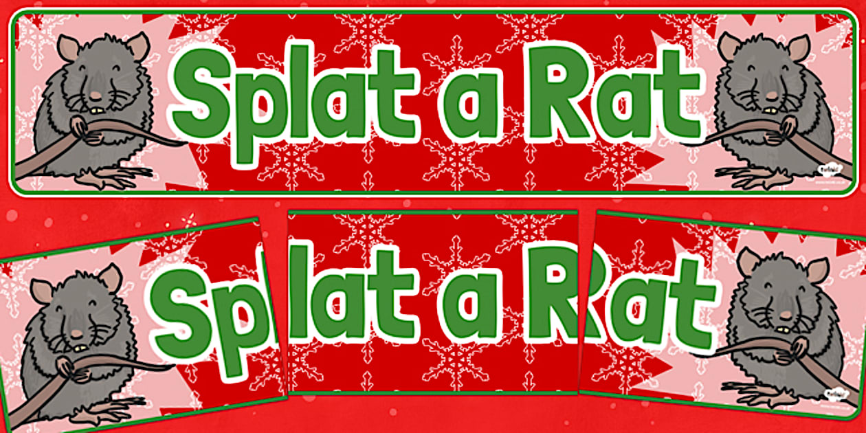 Christmas Themed Splat a Rat Banner (profesor hizo) - Twinkl