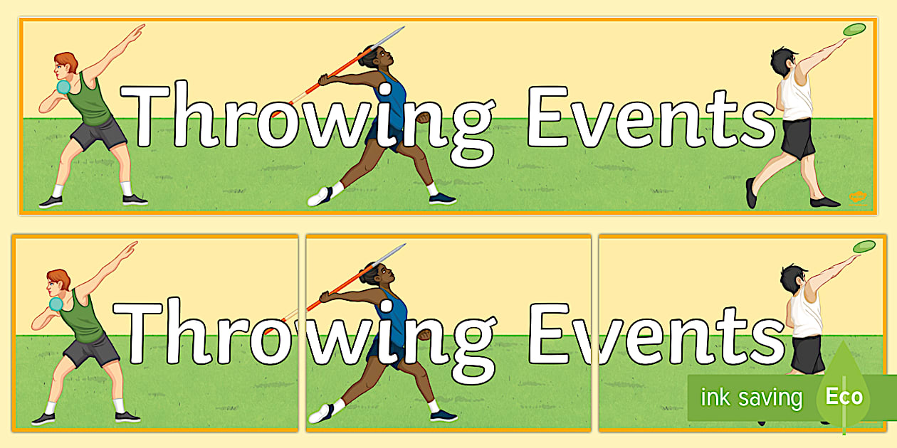 Athletics Throwing Banner (teacher made) - Twinkl