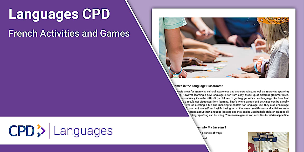 👉 Languages CPD: French Activities and Games Guidance Pack