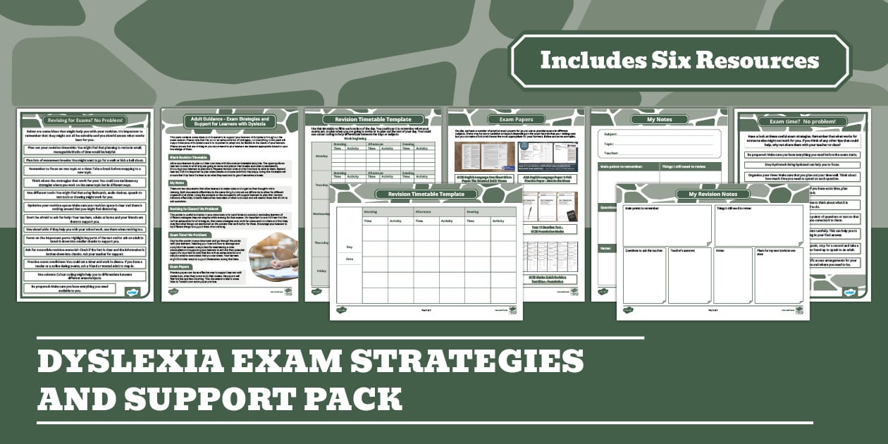 Dyslexia Exam Strategies Resource Pack