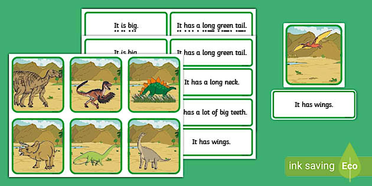 Editable Dinosaurs Simple Sentence Matching Activity