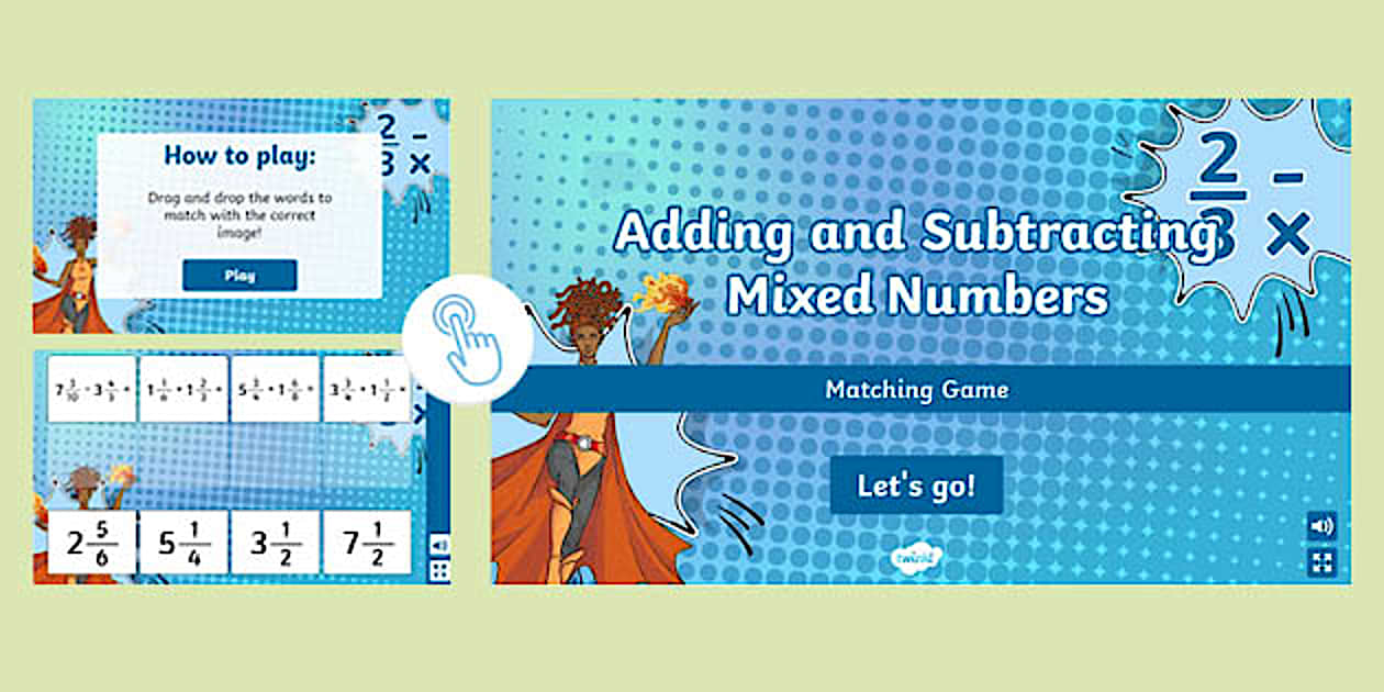 👉 Adding and Subtracting Mixed Numbers Game - KS2 Revision