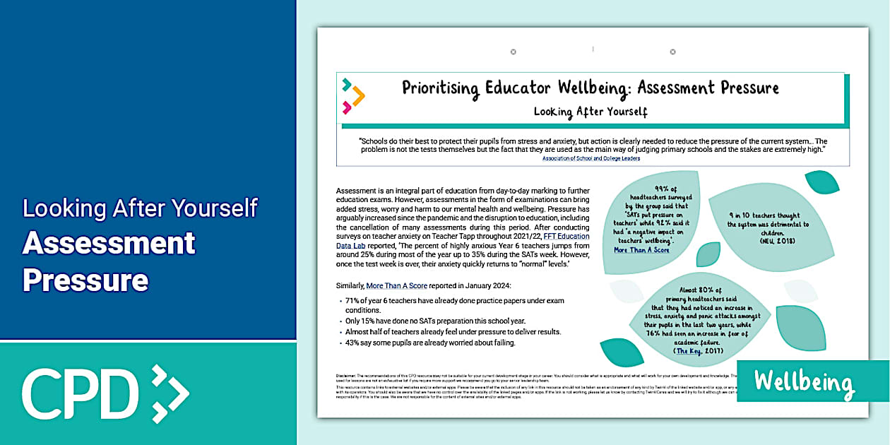 Prioritising Educator Wellbeing: Assessment Pressure