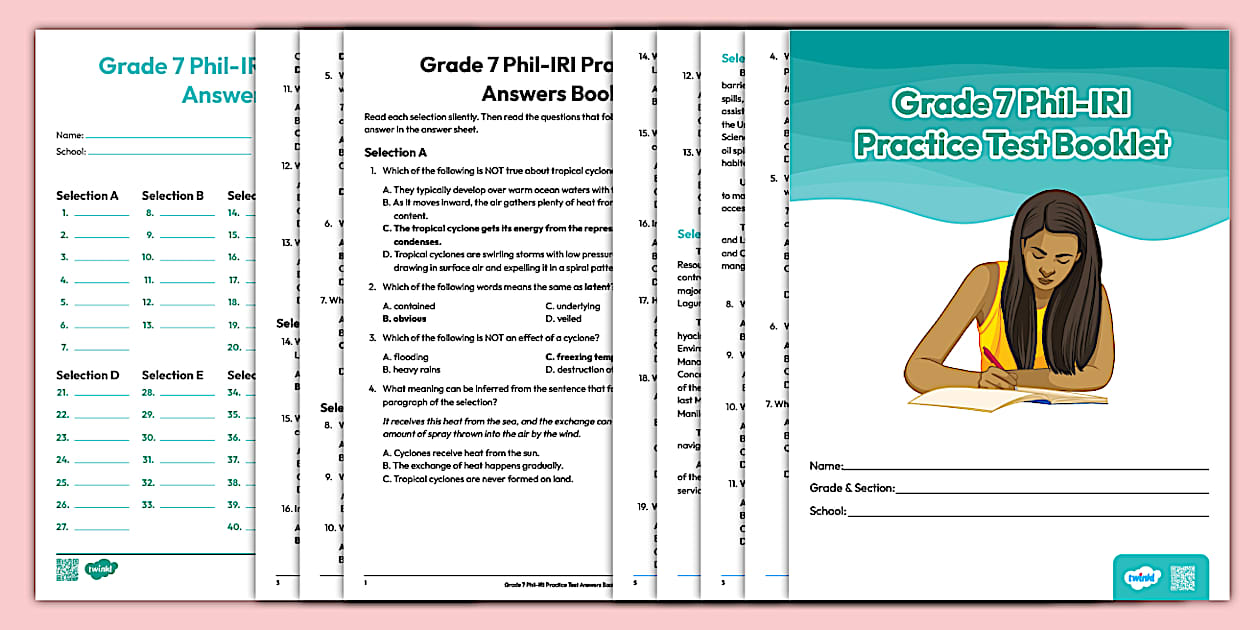 Grade 7 Phil-IRI Practice Test Booklet | Grade 7 | Twinkl
