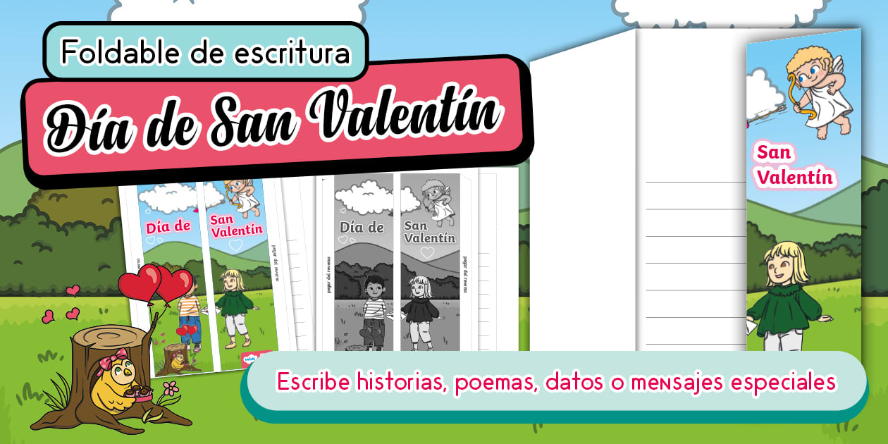 Foldable de escritura: Día de San Valentín