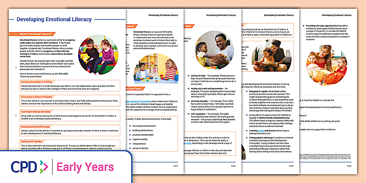 Developing Emotional Literacy | Handout
