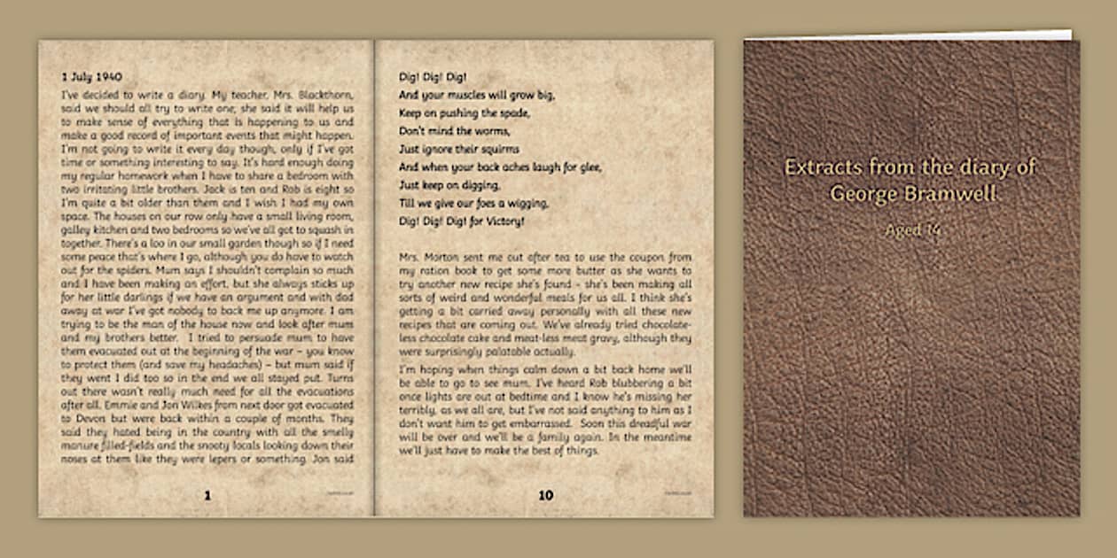 WW2 Diary Entry Sample | Beyond Secondary