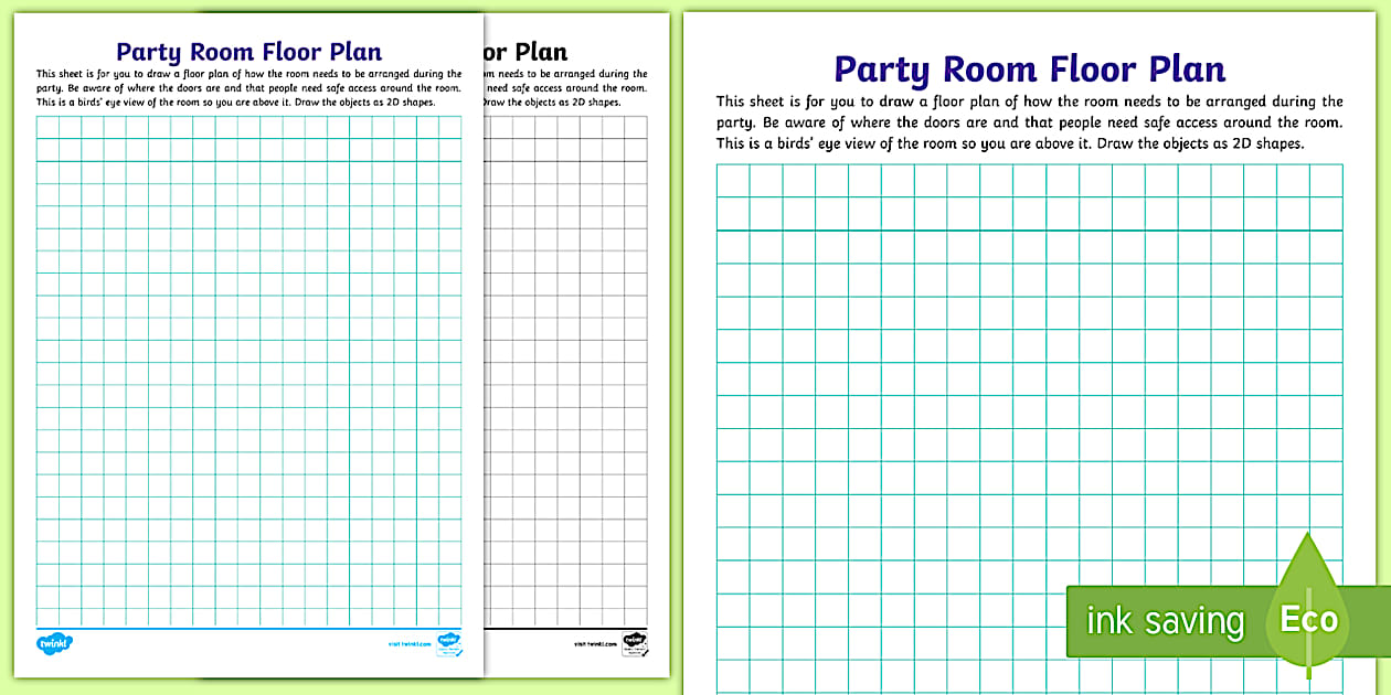 Black and White Party Room Floor Plan Finding the Perimeter Worksheet