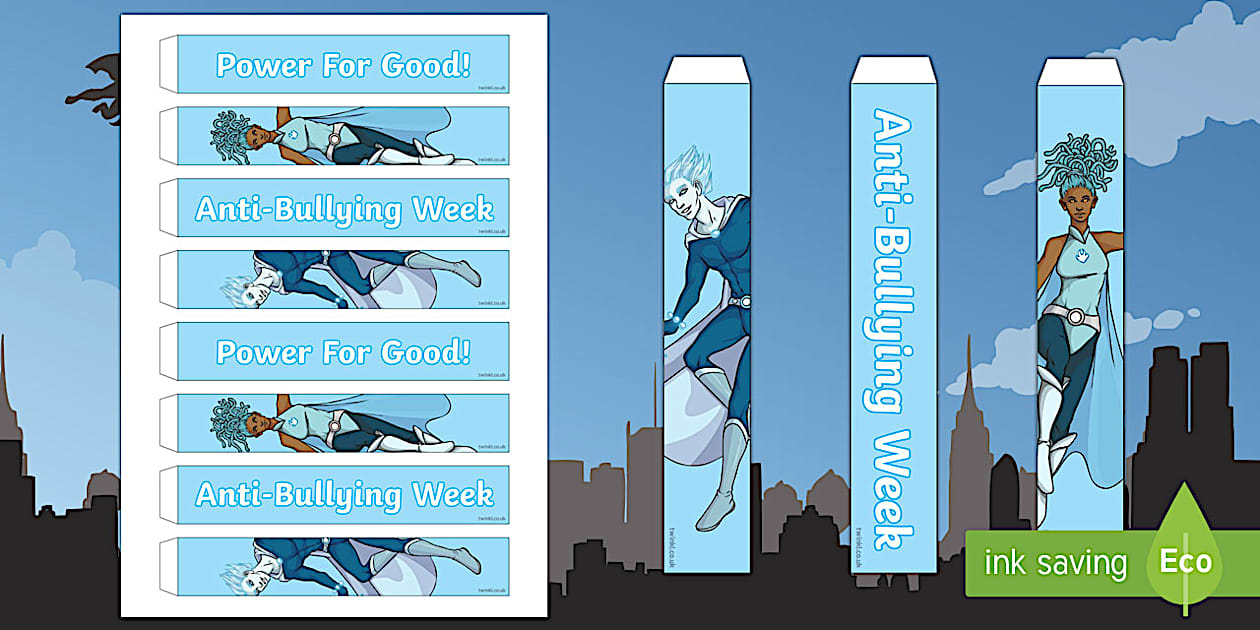 Editable Anti-Bullying Week Superhero 'Power for Good' Paper Chains ...