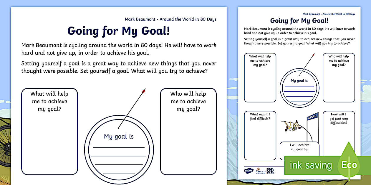 KS1 Around the World in 80 Days Personal Goal Setting Challenge