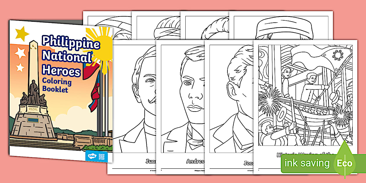 KS1 Philippine Heroes Coloring Booklet | Kinder - Grade 1 | Twinkl