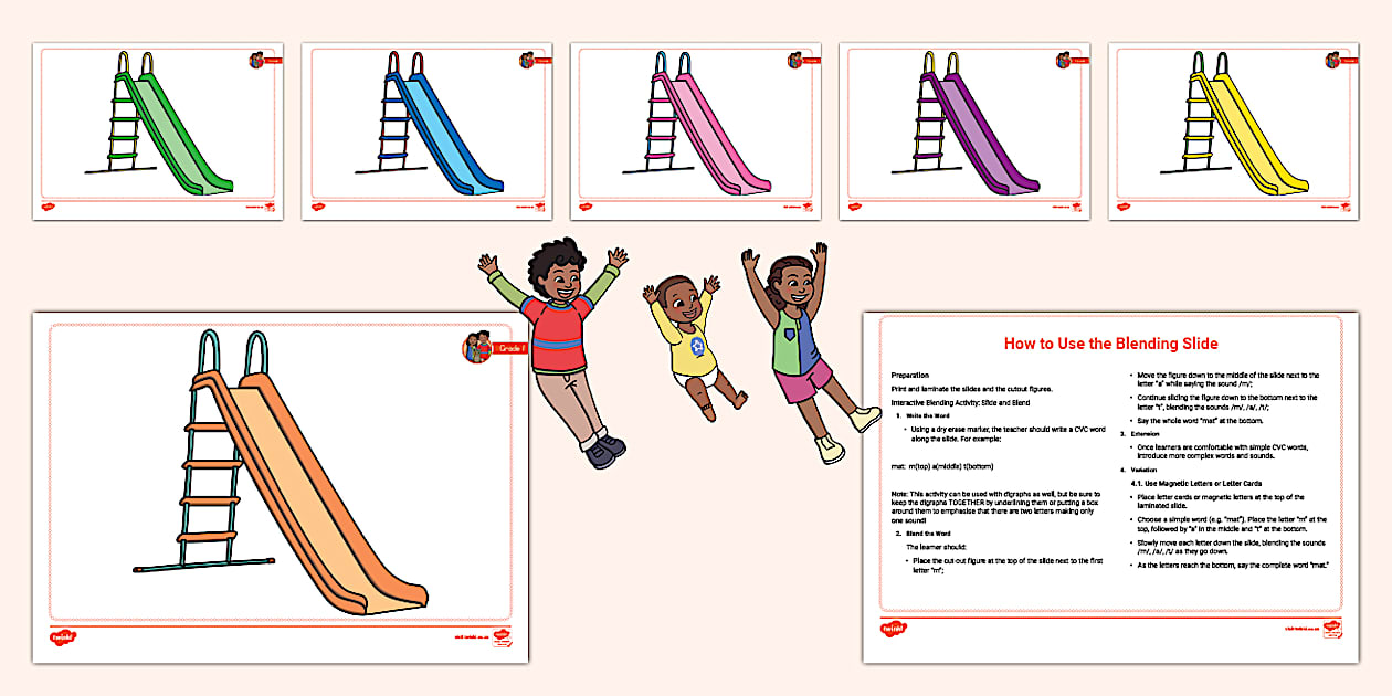 Grade 1 Phonics: Slide and Blend Activity Mat (Teacher-Made)