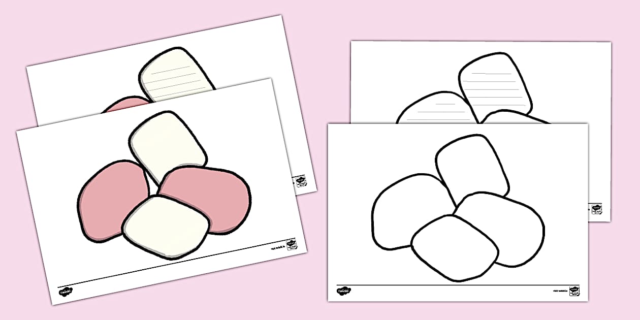 Marshmallow Writing Frame Template (teacher made) - Twinkl