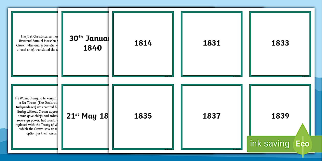 When was the Treaty of Waitangi signed? | Match Cards | NZ