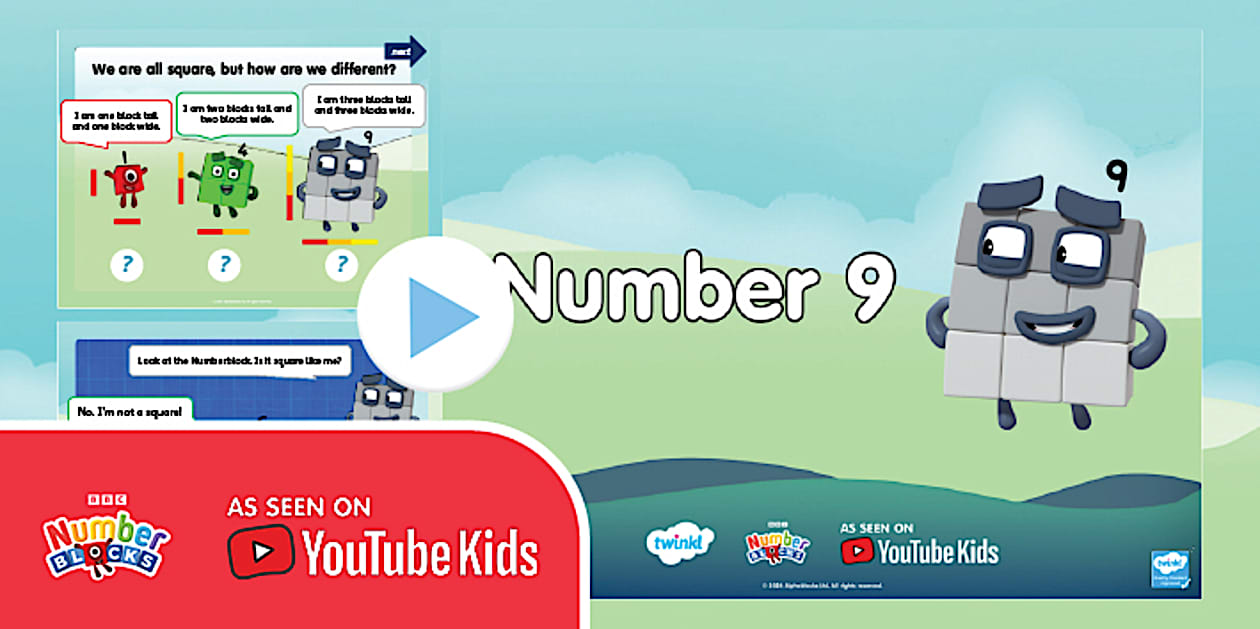 Numberblocks: Number 9 Are They Square? PowerPoint - Twinkl