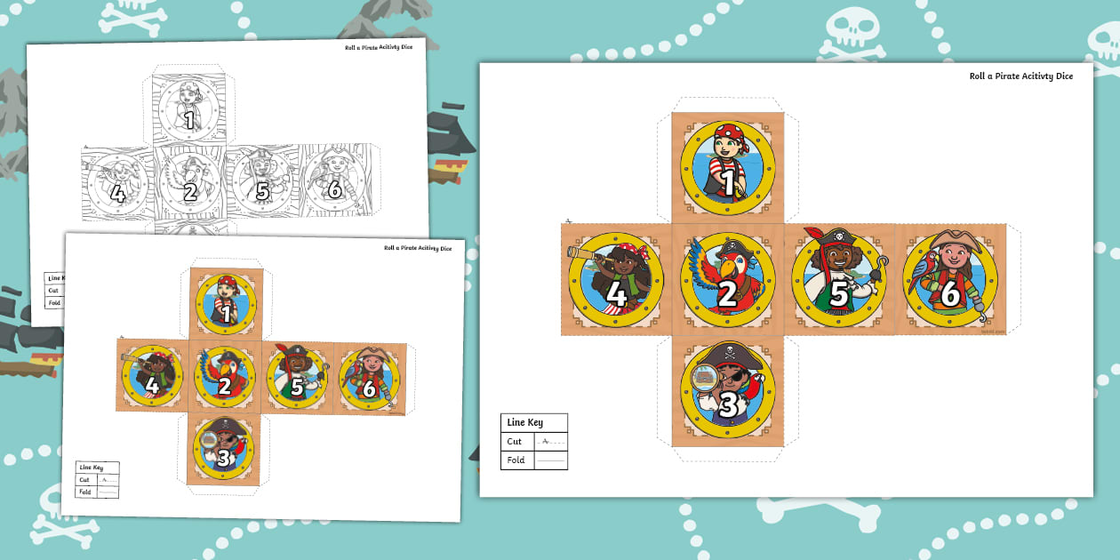 Roll a Pirate Activity (teacher made) - Twinkl