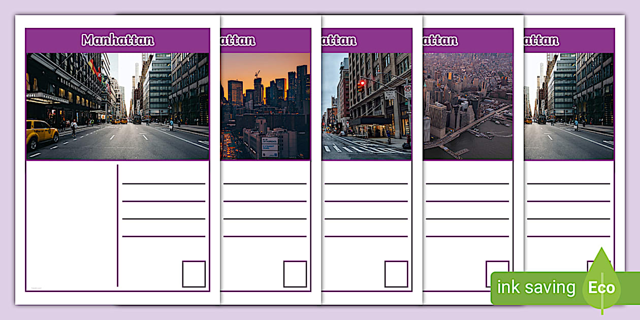 Manhattan Postcards | Twinkl Postcards | Writing Lessons