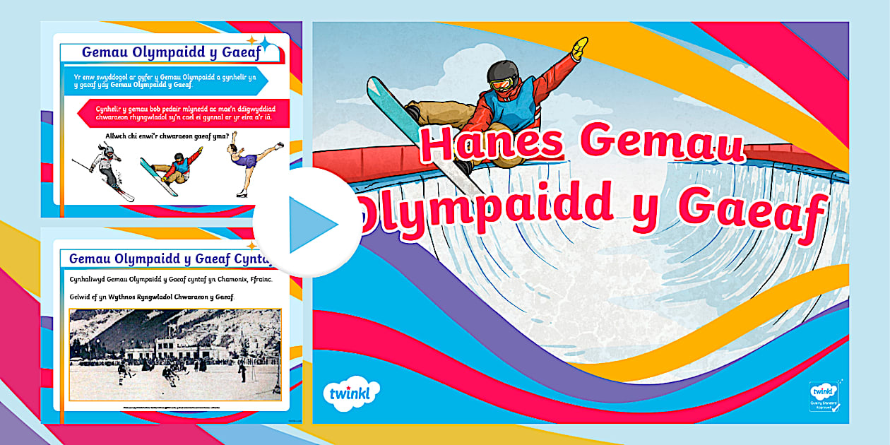 Pŵerbwynt Gwybodaeth Hanes Gemau Olympaidd y Gaeaf CC2/3