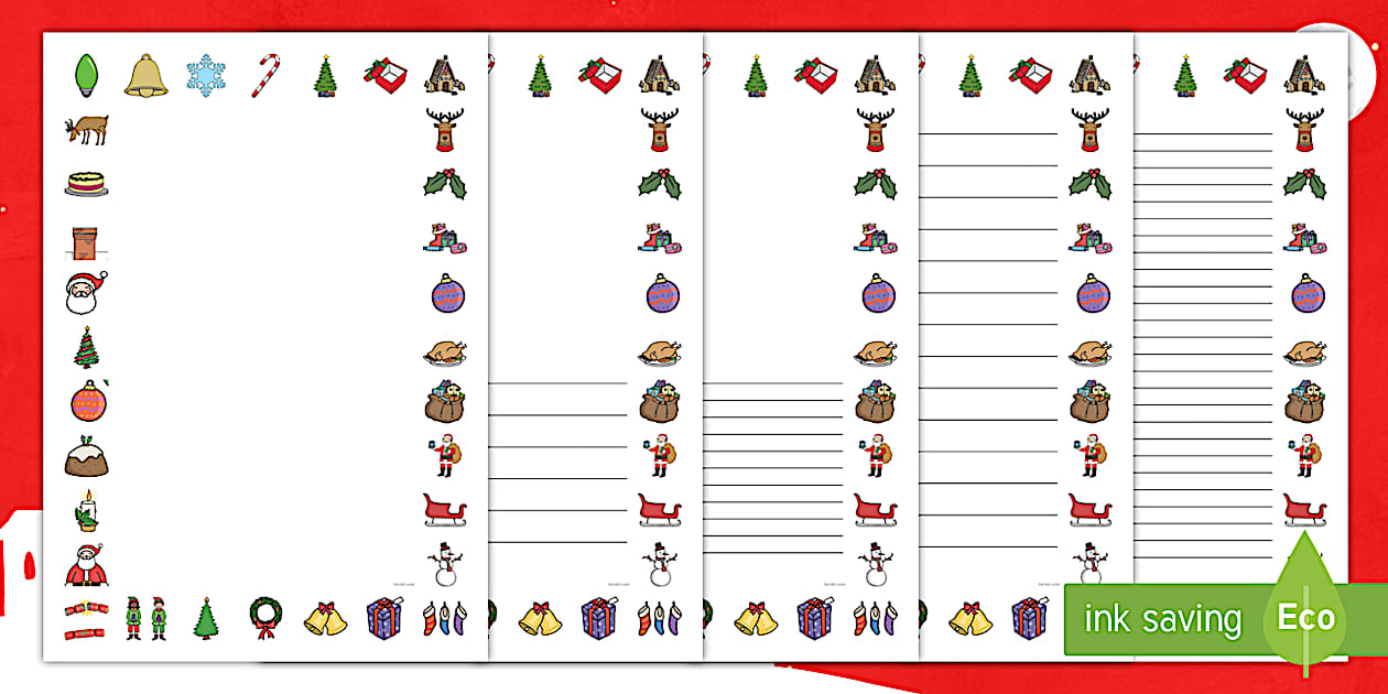 Christmas Page Border English/Portuguese (teacher made)