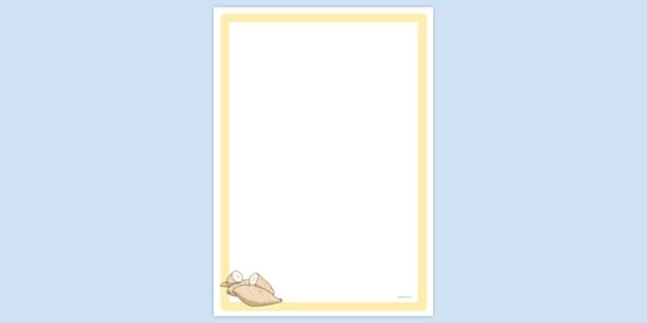 Simple Blank Yam Page Border (teacher made) - Twinkl