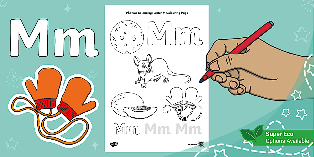 Letter M Phonics Colouring Sheet | Parents Resource - Twinkl