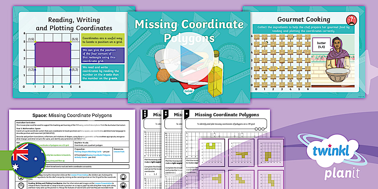 Year 5 Space: Coordinates Polygons Lesson 2 (teacher made)