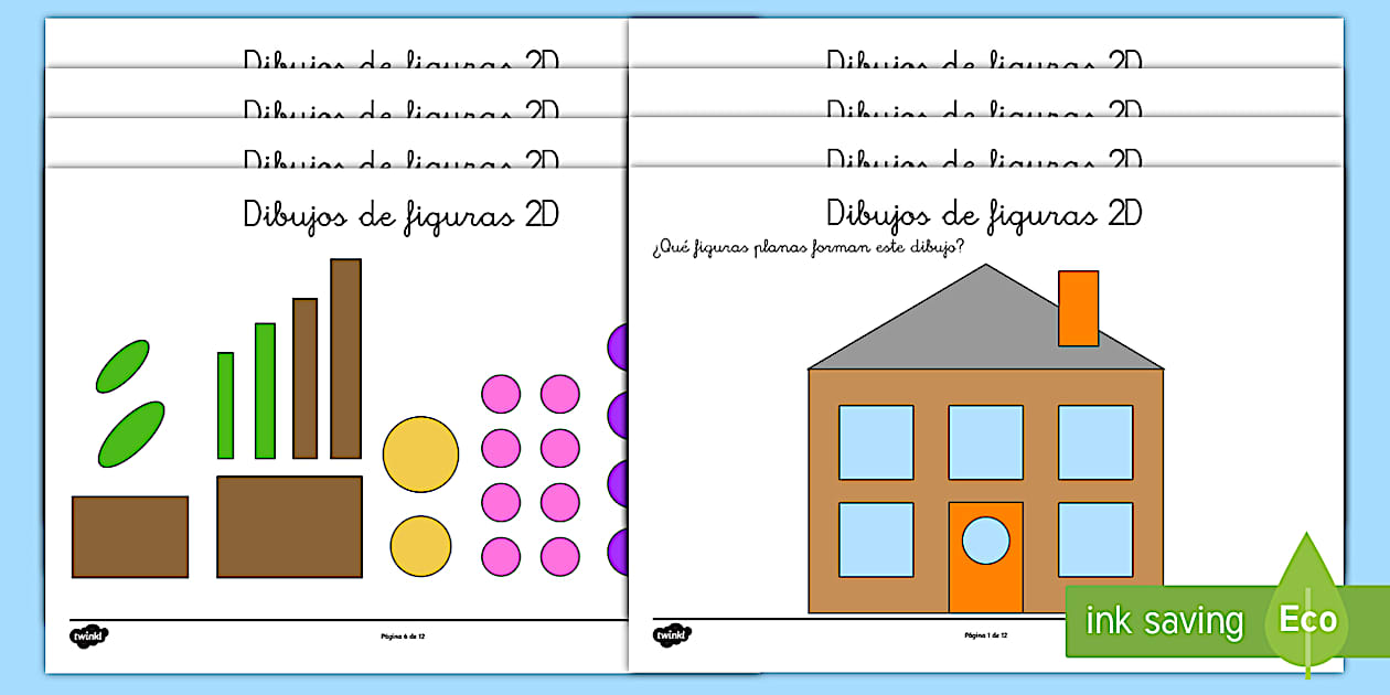 Ficha de actividad: Dibujos con figuras 2D (teacher made)