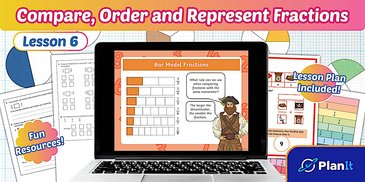 Yr 6 Number: Compare, Order and Represent Fractions Lesson 6