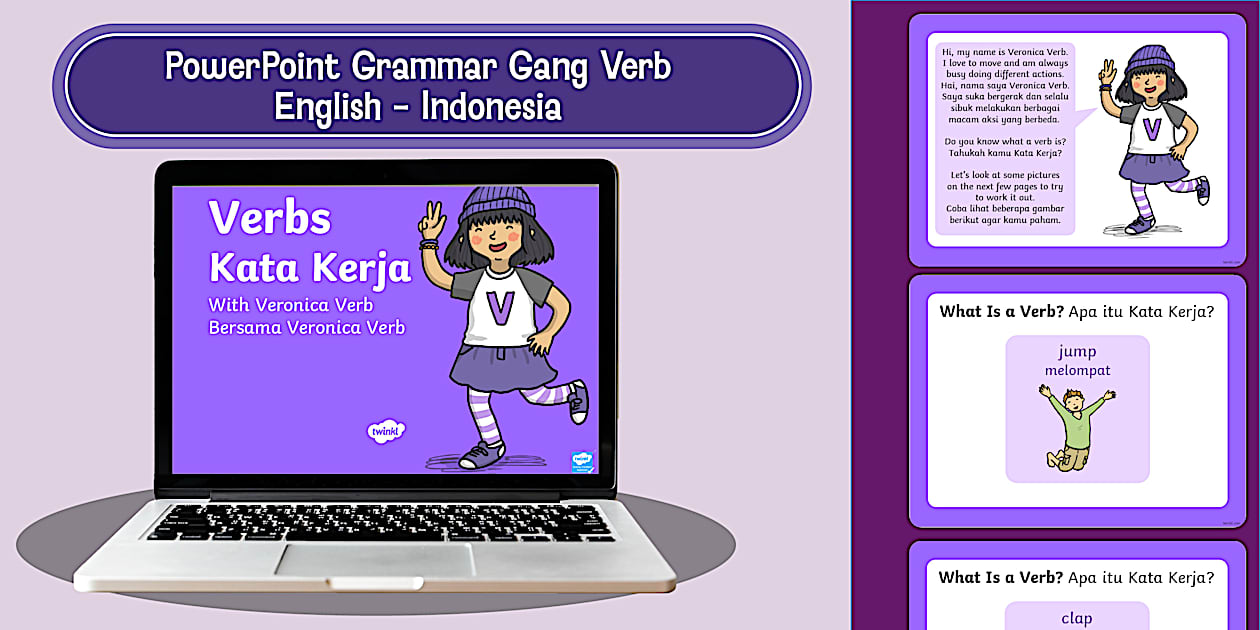 PowerPoint Grammar Gang Verb English - Indonesia