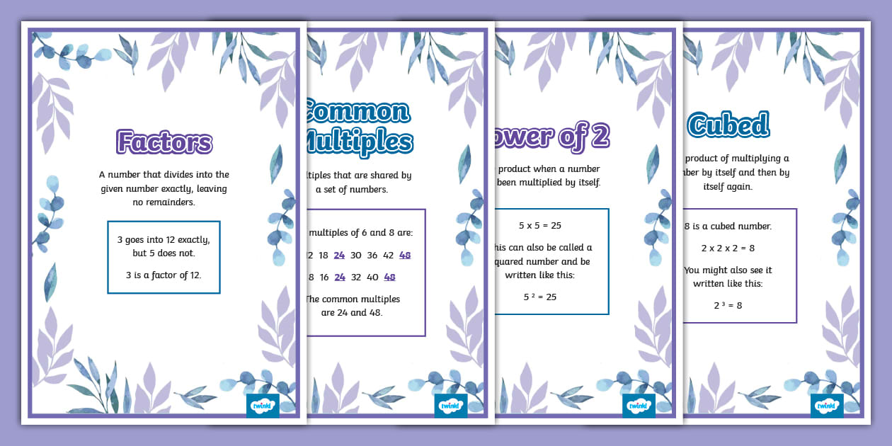 Phase 2 Maths Vocabulary Posters (teacher made) - Twinkl