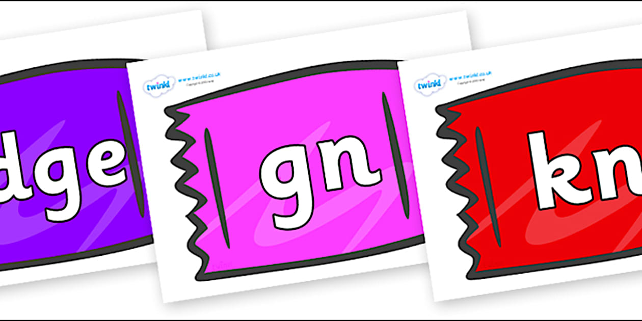 Silent Letters on Wrappers (teacher made) - Twinkl